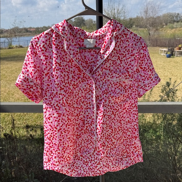 kate spade | Intimates & Sleepwear | Kate Spade Pink Red Heart Pajama ...